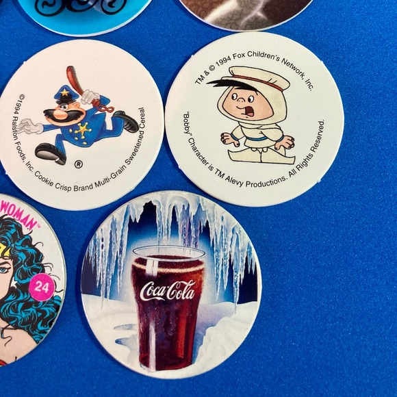 Warner Bros. | Toys | Vintage 9s Pogs Set Simpsons Casper Wonder Woman ...